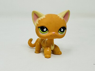 Littlest Pet Shop LPS Authentic #525 Shorthair Cat Striped Teardrop ...