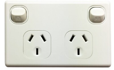 Double Power Point GPO Electrical Socket and Switch Outlet DGPO 3 Pin ...