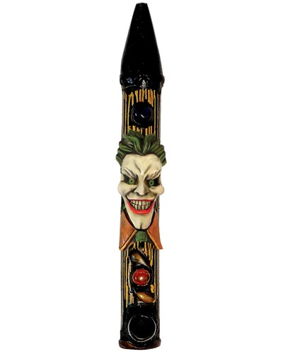 Joker Evil Clown Handmade Tobacco Smoking Natural Bamboo Peace Pipe ...
