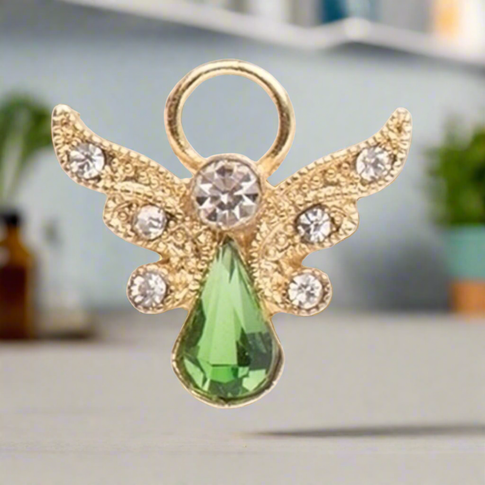 Roman Birthstone Angel Pin August Peridot | eBay