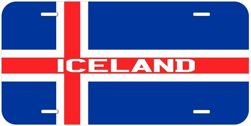 Iceland Flag with Country Name Novelty Car Tag License Plate | eBay