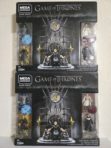 2x Mega Construx The Iron Throne Game of Thrones Black Series Building ...