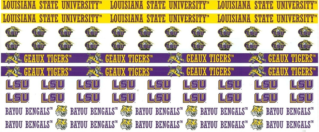 Louisiana State University LSU Tigers NCAA Border Scrapbook Stickers 12 ...