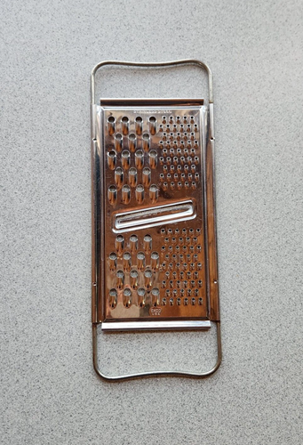 Vintage EKCO Stainless Steel Made in USA Hand Held Flat Grater Slicer ...