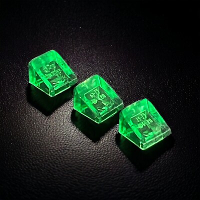 lot of 3 translucent green Lego parts - 1X1 sloped - combined shipping ...