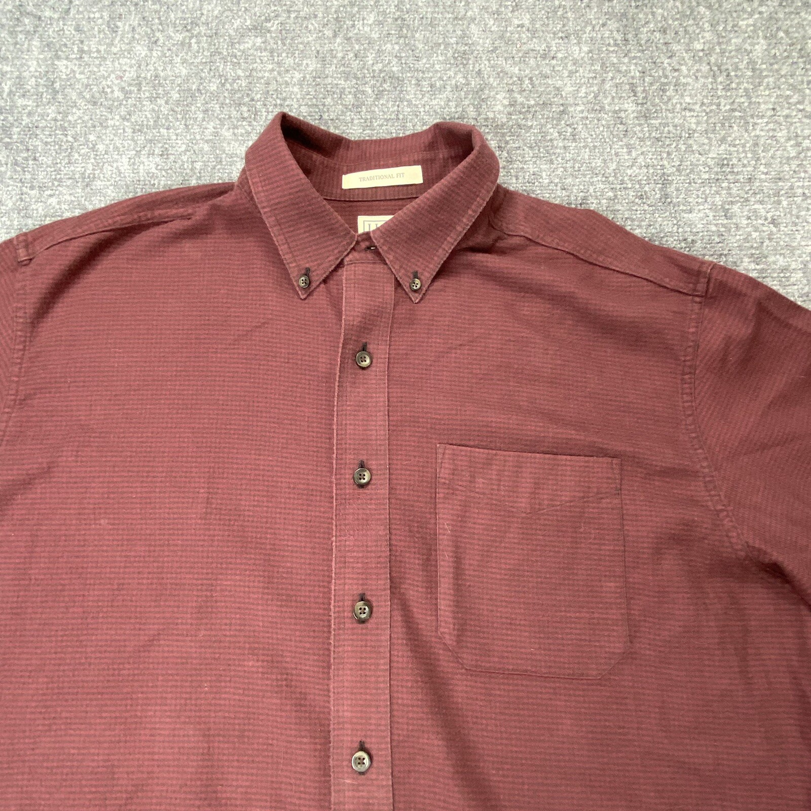 LL Bean Shirt Mens L Reg Red Plaid Wicked Good Flannel Traditional Fit ...