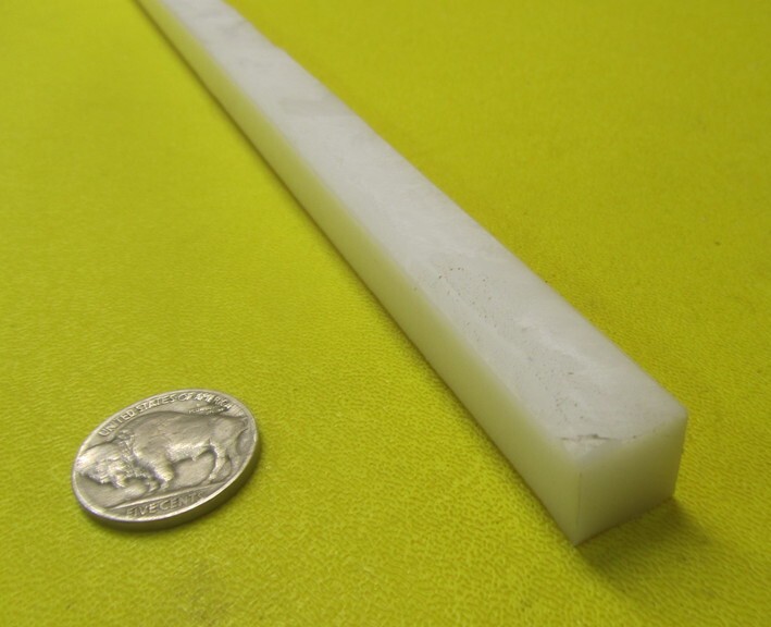 Delrin Acetal Bar 1/2" (.500") Thick x 1/2" Wide x 24" Long White | eBay