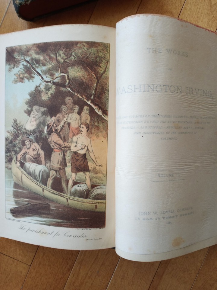 1883 LIFE & WORKS OF WASHINGTON IRVING 3 VOLUMES Lovell Publisher1883 ...