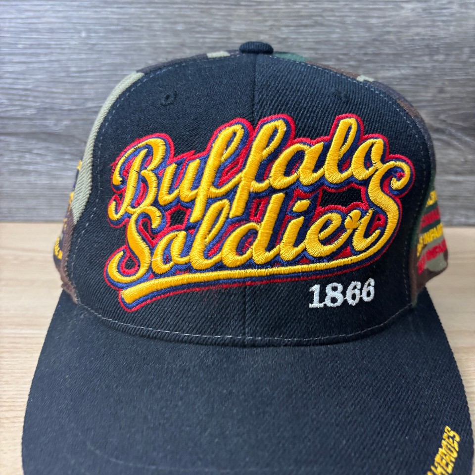 Buffalo Soldiers Hat Cap Fitted XL Black Forgotten Heros Outdoors | eBay