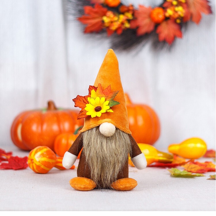 Set of 2 Thanksgiving Gnomes Fall Autumn Decorative Gnomes Harvest Gift ...