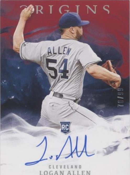 2020 Panini Chronicles - Origins Signatures Logan Allen #15 Red /99 (AU ...