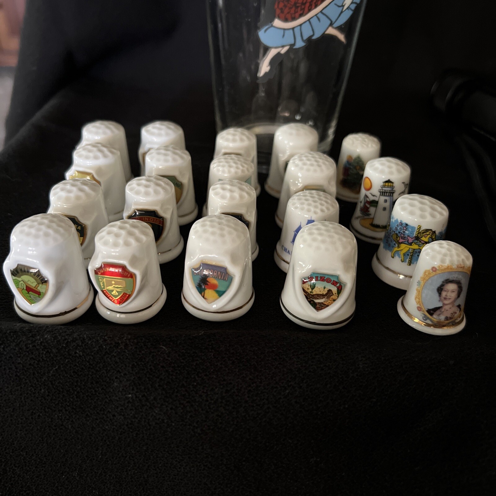 Vtg Lot Of 20 Thimble State Souvenir And | Grelly UK