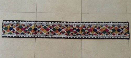 VINTAGE LAOTIAN TEXTILE SILK WEAVING ARTISTIC FRAGMENT LAOS COLORFUL ...