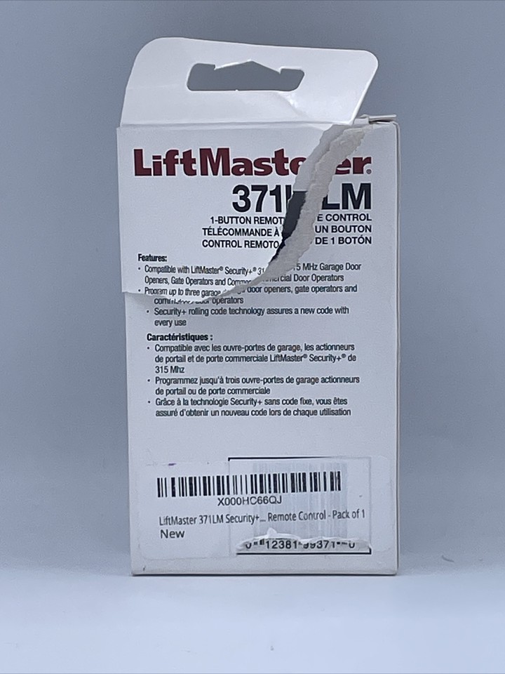 LiftMaster 371LM Garage Door Opener Remote - Black 638827131357 | eBay