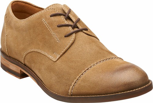 Men's Clarks 1825 Collection Exton Cap LaceUp Shoes Taupe Suede ...