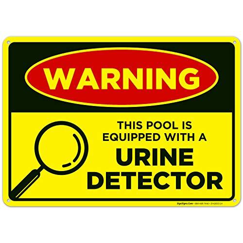 Funny Pool Sign, This Pool is Equipped with A Urine Detector Aluminum ...