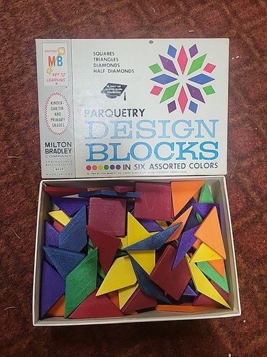 Vintage Parquetry Design Blocks In Six Assorted Colors 80 Pieces | eBay
