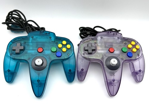 OEM Original Nintendo 64 N64 Atomic Purple & Ice Blue Controller - Lot ...
