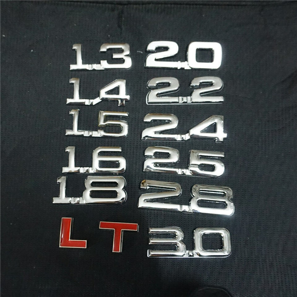 2x Black Red 3.7L Metal Decal Badge Sticker Emblem V6 Racing Motors ...