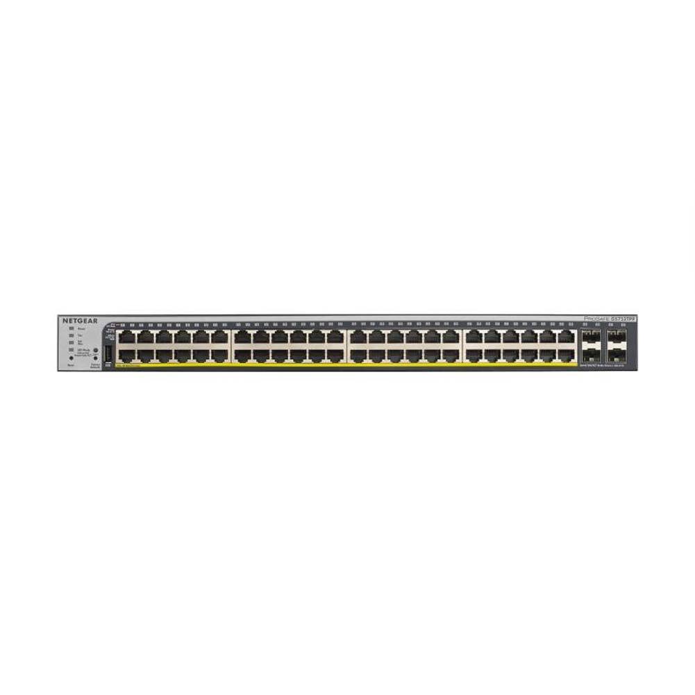 Netgear 48-Port Gigabit PoE+ Smart Switch with 4 SFP Ports [GS752TPP ...