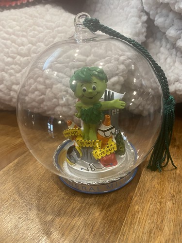 HTF Rare General Mills 2014 Safety Day Glass Globe Ornament Jolly Green ...