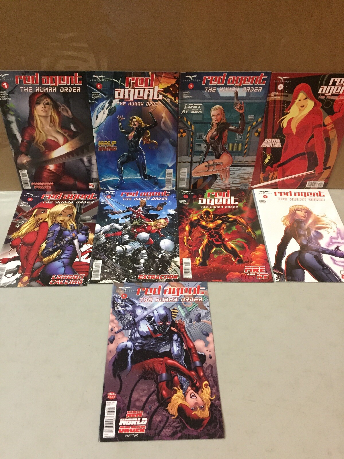 Zenescope Red Agent Human Order Full Comic Run 1C 2D 3C 4D 5C 6B 7B 8D ...
