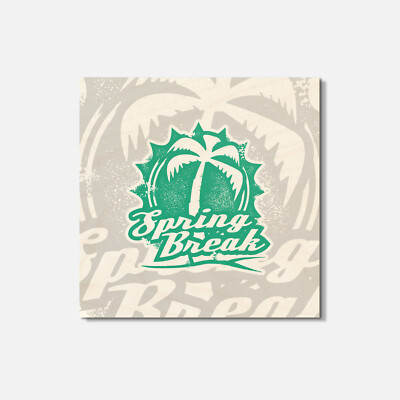 Spring Break Palm Holiday 4'' X 4'' Square Wooden Coaster | eBay