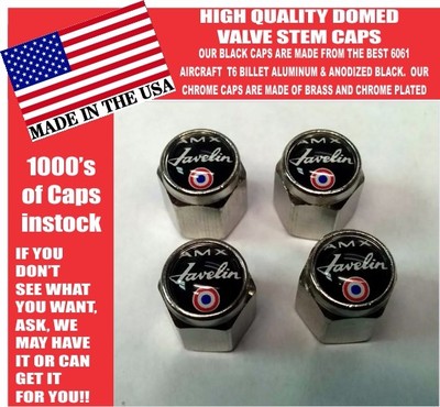 AMC AMX Javelin American Motors Chrome Valve Stem Caps -Very Nice ...