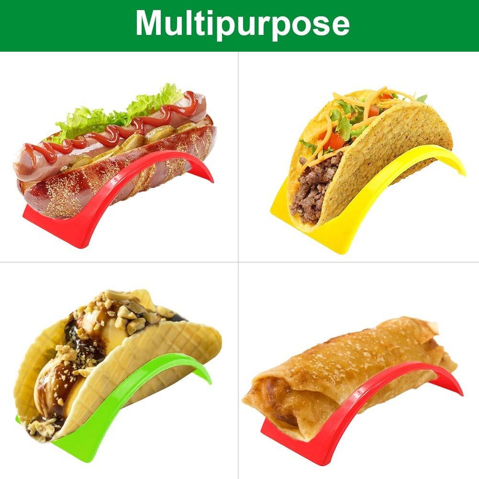 18Pcs Individual Taco Holder Stand Colorful Taco Stands for Soft Hard ...