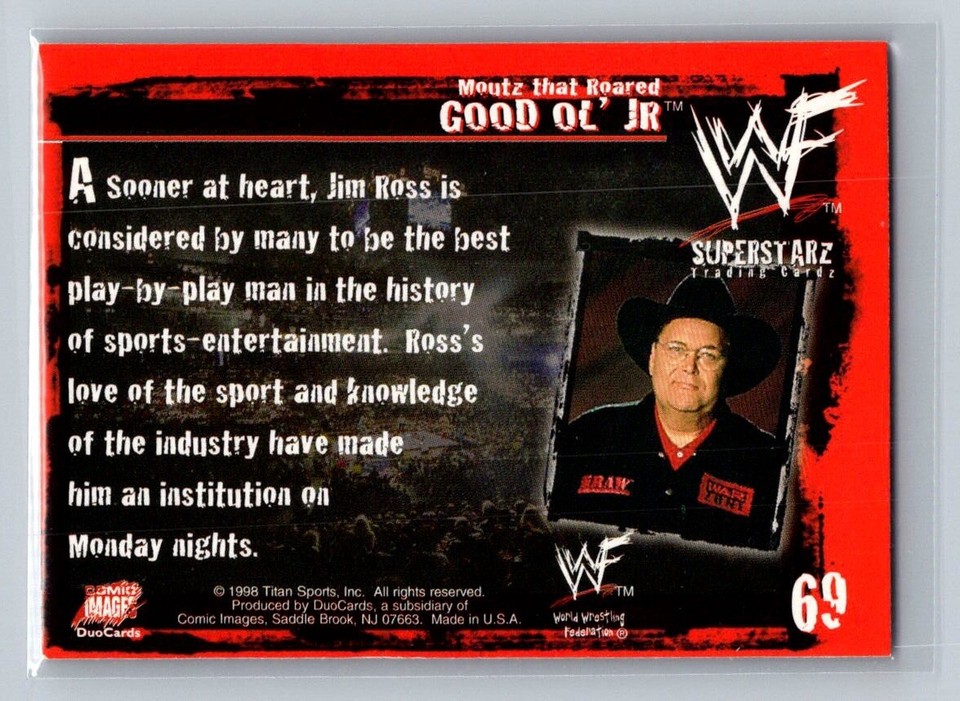 Good ol' JR #69 1998 Comic Images WWF Superstarz Jim Ross | eBay