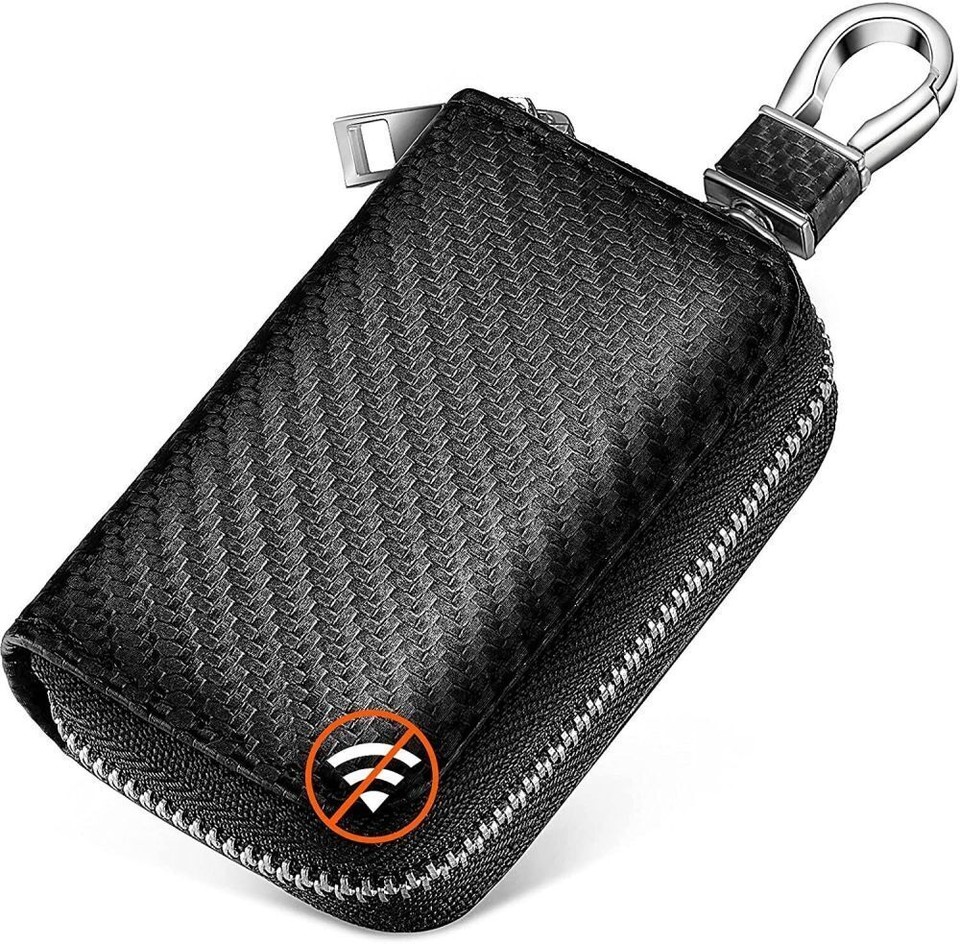 Faraday Car Key Signal Blocking Box for Car Keys Phones RFID Blocker PU ...