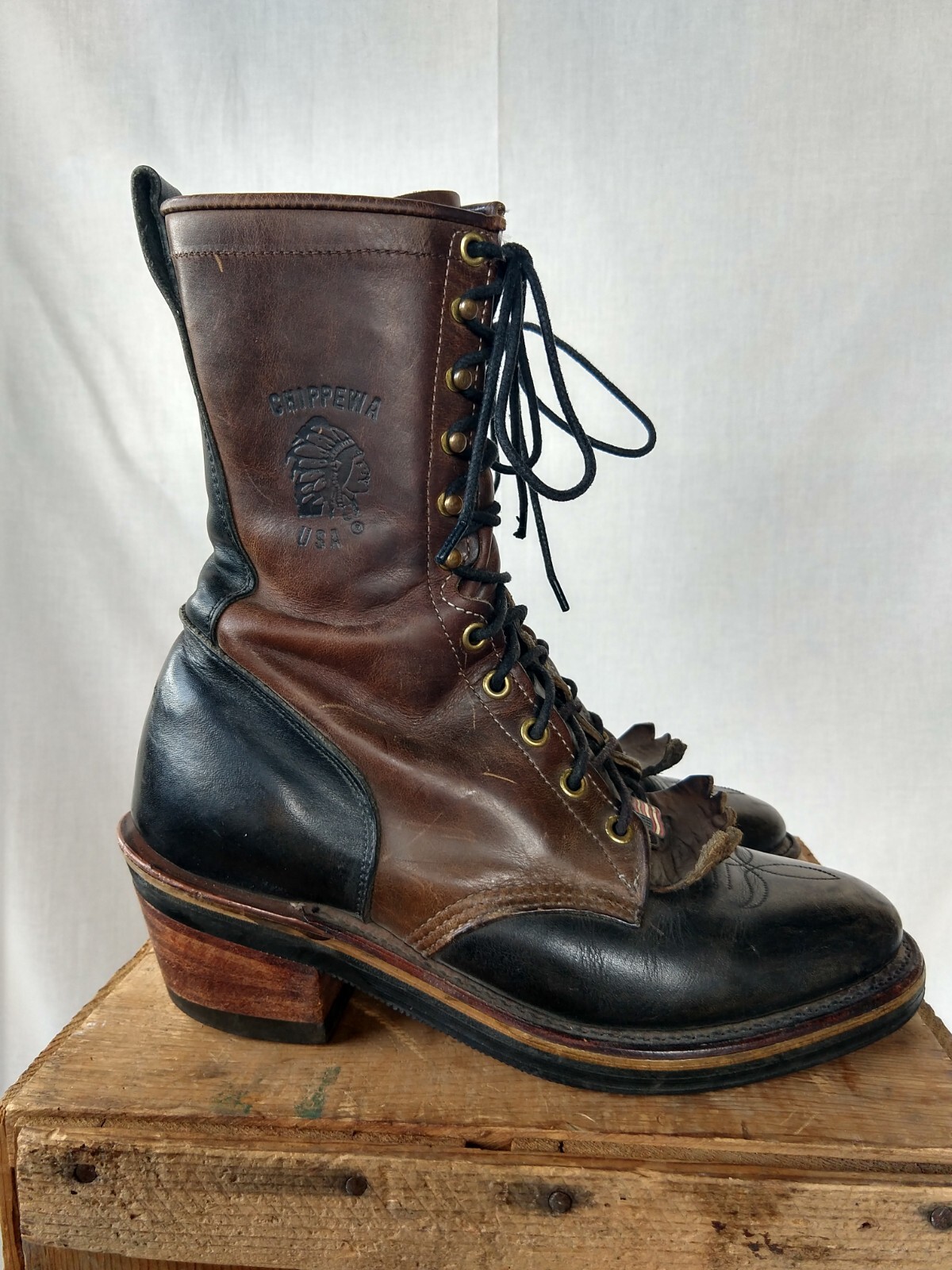 Vintage Chippewa Packer Logger Boots 1970s Men's 6 1/… - Gem
