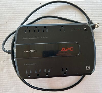 APC Back-UPS ES 550 BE550G 8-Outlet Battery Back Up Surge Protector, NO ...