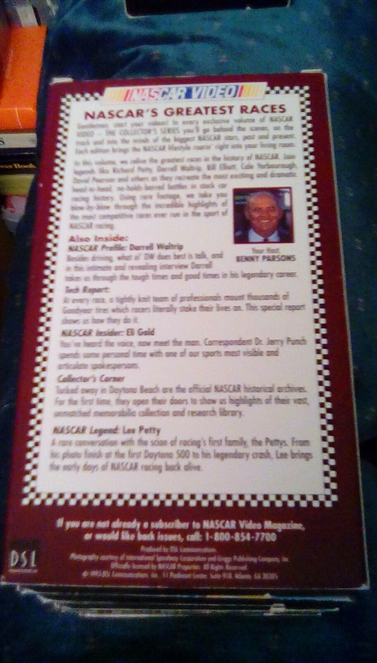 NASCAR Video - NASCAR's Greatest Races 1993 VHS racing rare 90s ONLY ...