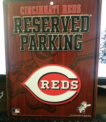 CINCINNATI REDS WALL HANGING "RESERVED PARKING" SIGN, RICO INDUSTRIES ...