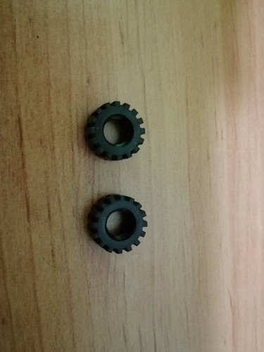 LEGO 3641+364126+4501046 TIRE 15MM DX6MM OFFSET TREAD SMALL COLOR BLACK ...