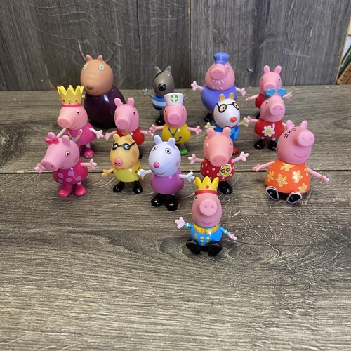 PEPPA PIG LOT OF 15 PLASTIC TOY FIGURES LOOSE CARTOON CHARACTER Pp2 | eBay