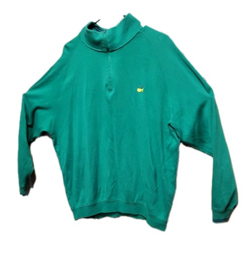 Masters Collection Fleece 1/4 Zip Sweater Jacket Green Mens Large | eBay