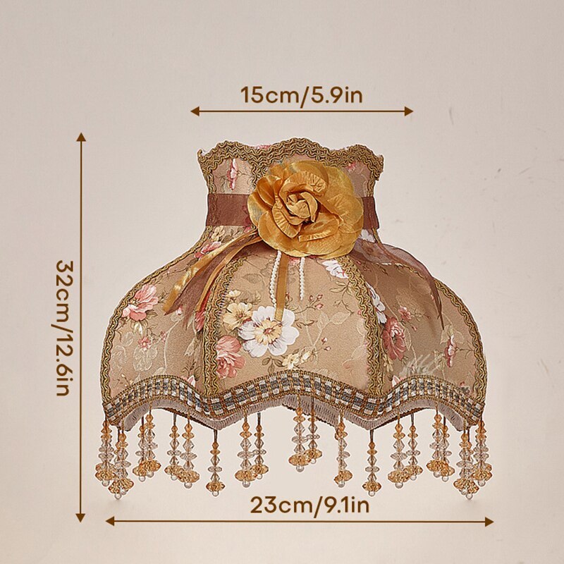 Luxury European Light Shades Fringe Crystal LampShades Table Lamp Home ...