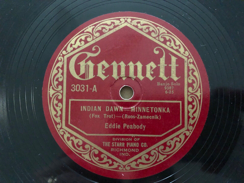 GENNETT Record 78 rpm 3031 INDIAN DAWN- MINNETONKA / CARRY ME BACK OLD ...