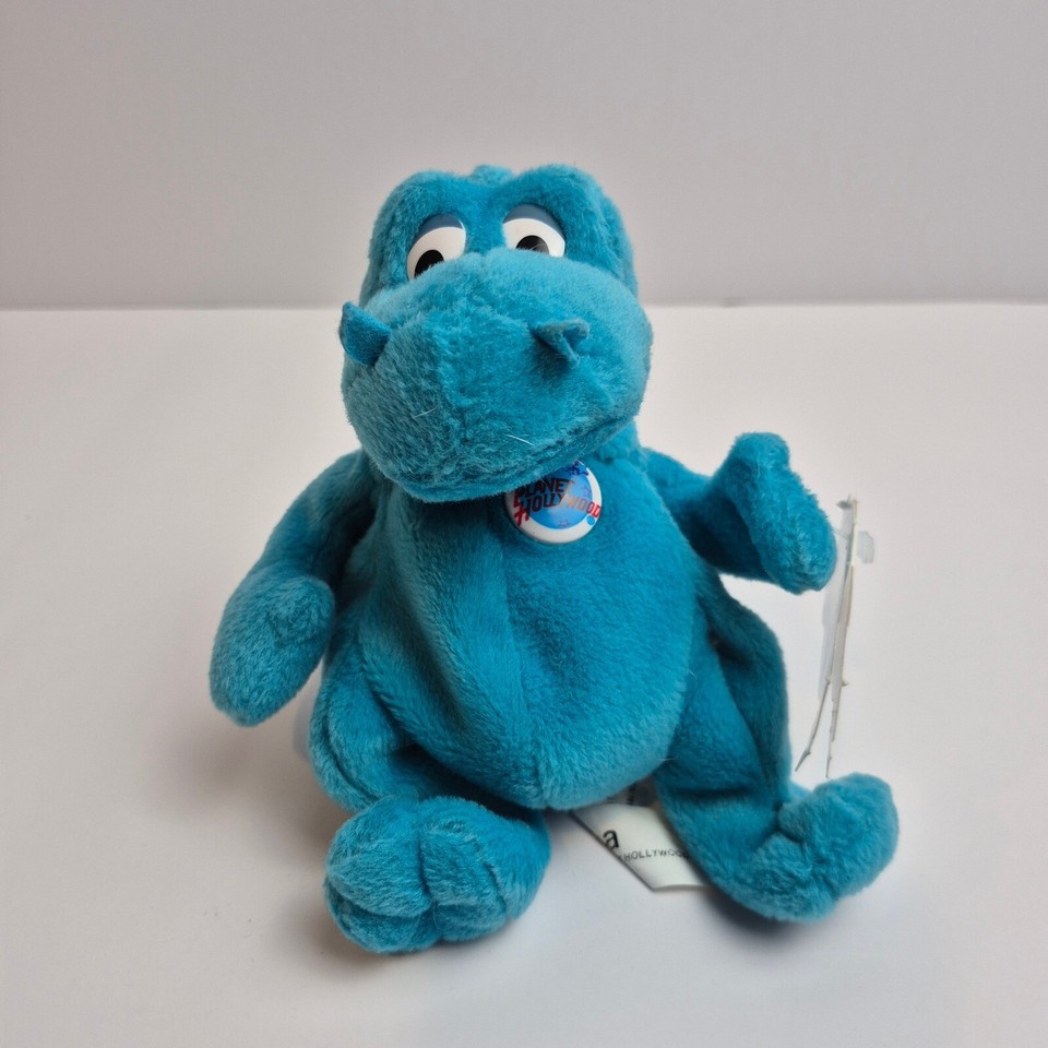 Planet Hollywood Bubba Plush Toy Blue Dinosaur Stuffed Animal 90s ...