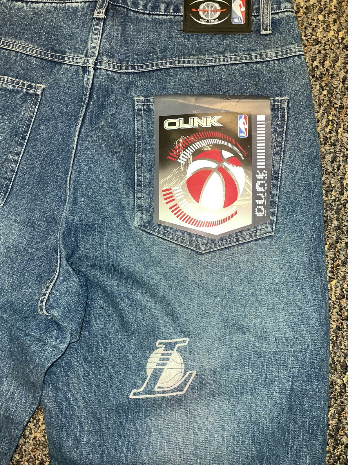 NWT Vintage UNK NBA Denim Jeans Basketball Men’s 32x30 Lakers Kobe Eta ...