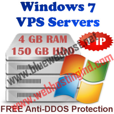 Windows 7 VPS (Virtual Dedicated Server) 4GB RAM + 150GB HDD + DDOS | eBay