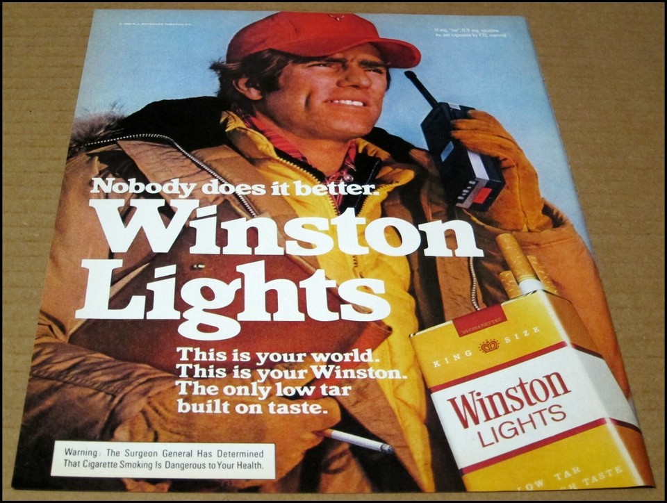 1981 Winston Lights Cigarettes / Michelob Beer Print Ad Advertisement ...