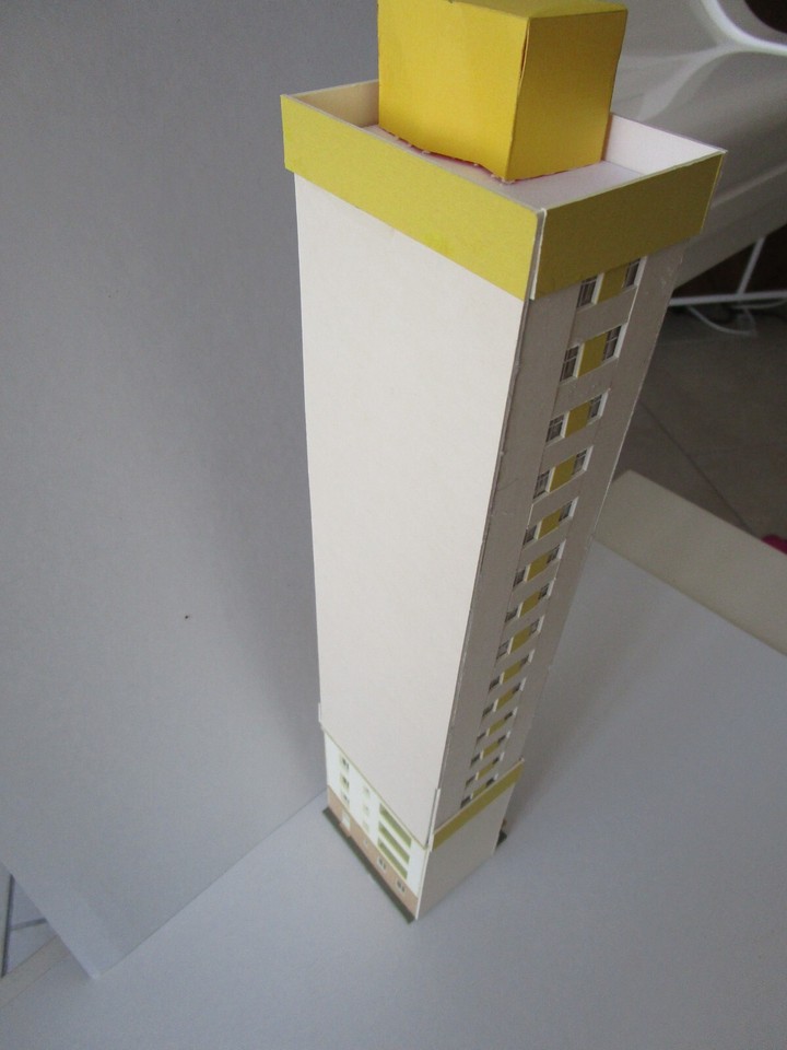 Built N Scale Hi Rise City Apartment Building For Train Layout | eBay