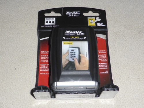 NEW MASTER LOCK SAFESPACE WALL MOUNT PUSH BUTTON LOCK BOX 5423D HOLDS ...