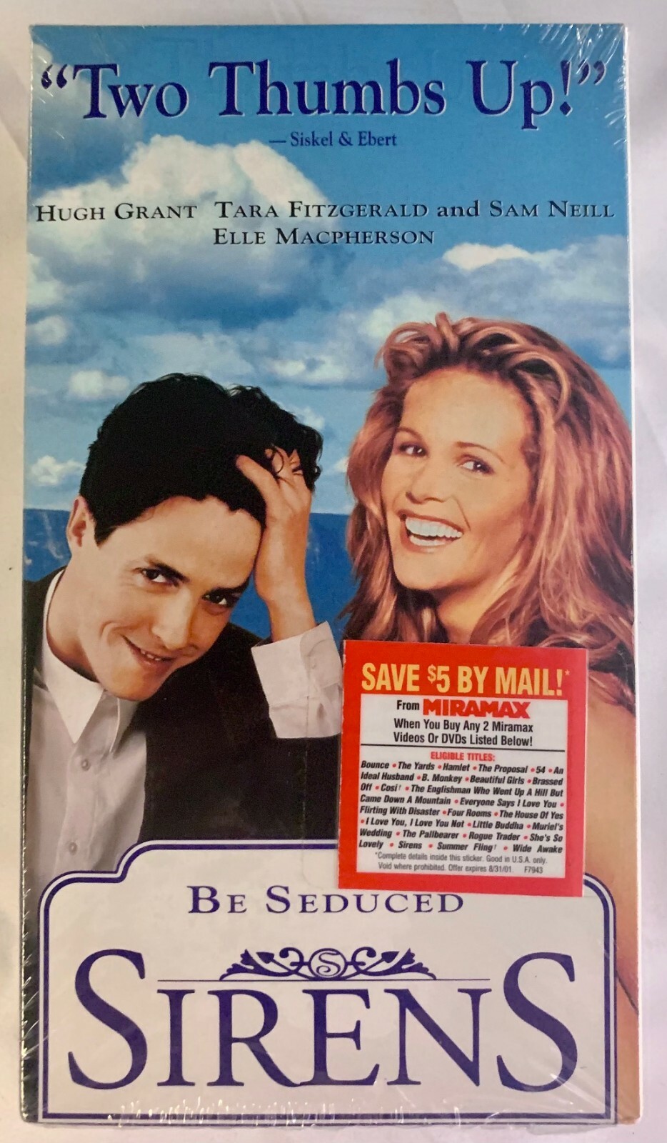 Sirens (VHS, 1994) Elle Macpherson, Hugh Grant, New Factory Sealed ...