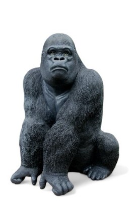 A Gorilla Silverback Animal Figure/Ornament From Artificial Stone z2692 ...