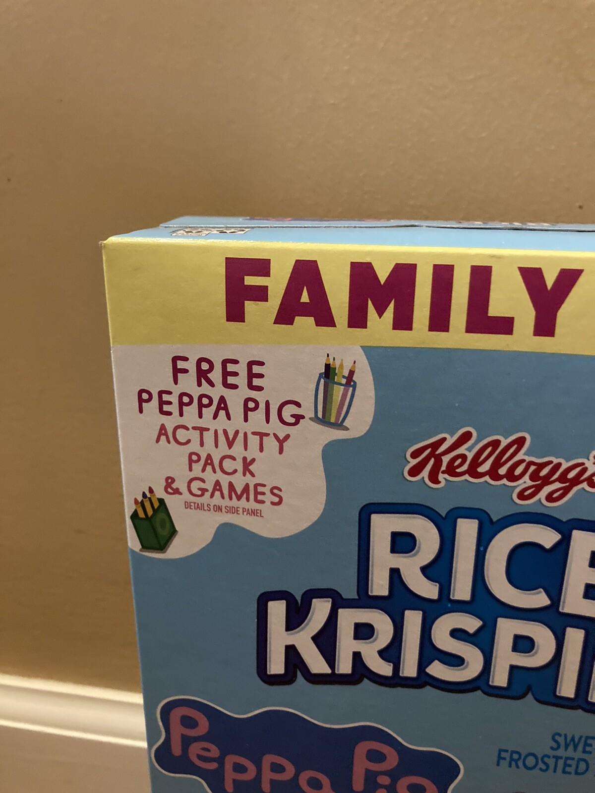 RARE Peppa Pig Kellogg’s Rice Krispies LIMITED EDITION Cereal FAMILY ...