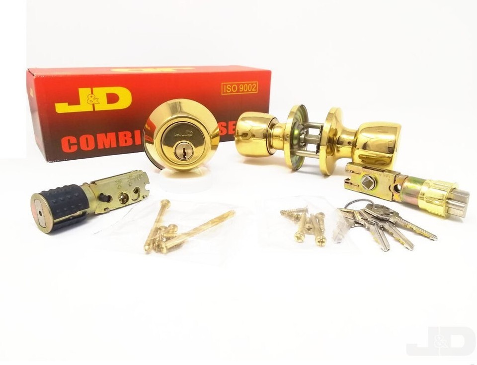MOBILE HOME PARTS COMBO ENTRY DOOR LOCK AND DEADBOLT WITH 4 KEYS ...